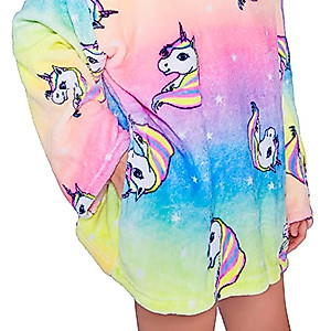 Nousion Women Hoodie Blanket Sweatshirt Oversized Wearable Sweatshirt Super Soft Fleece Blanket for Women Great Throw Sweatshirt for Bath and Watching TV