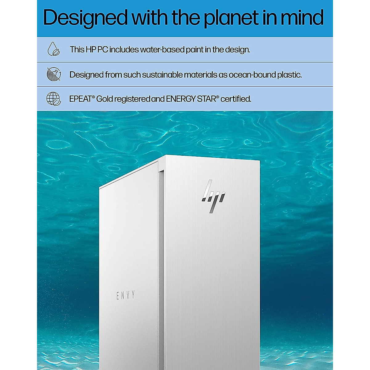 HP 2023 Newest Envy Desktop, Intel Core i9-12900 Processor(16-core), NVIDIA GeForce RTX 3070 Graphics, 32GB RAM, 2TB SSD, 2TB HDD, Bluetooth and Wi-Fi 6, Windows 11 Home, Silver