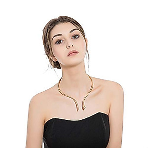 Gold Snake Jewelry for Women Punk Gothic Halloween Jewelry Snake Necklace Earrings Bracelets Halloween Costume Women 2024