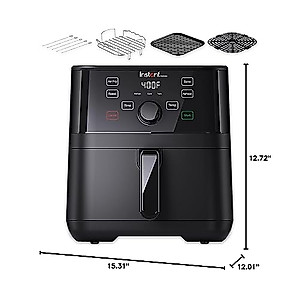 Instant 5.7-QT Air Fryer Oven with Accessories, From the Makers of Instant Pot, Customizable Smart Cooking Programs, Digital Touchscreen, Dishwasher-Safe Basket, App with over 100 Recipes