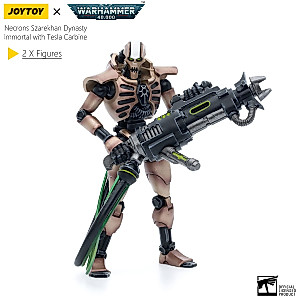 JOYTOY 1/18 Action Figures Warhammer 40k Mecha Necrons Szarekhan Dynasty lmmortal with Tesla Carbine