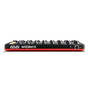 AKAI Professional MIDImix - USB MIDI Controller Mixer with Assignable Faders & Master Fader, 24 Knobs and 16 Buttons, 1 to 1 Mapping With Ableton Live