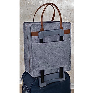 6 Pairs Shoe Bag for Travel Dark Gray Felt Blend Fabric - Travel Storage Bags for Luggage - Shoe Bag for Travel - Shoe Packaging Organizer Storage Bag - Shoe Bag with Luggage Case - Dark Gray