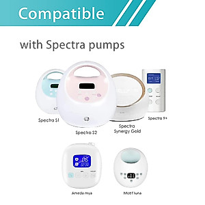 Belmikal BreastPump Parts Compatible with Spectra S1 Spectra S2 Motif luna Ameda mya Inc 14mm Flange Valve Tube Backflow Protector Not Original Spectra Accessories Replace Spectra Pump Replacement Kit