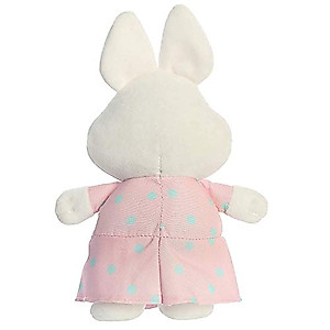 Aurora Bundles of 2 6.5 Inch Plush Animals: Max and Ruby Bunnies, White Black red Pink Blue