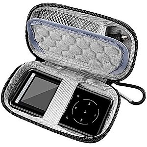 MP3 & MP4 Player Case for SOULCKER/G.G.Martinsen/Grtdhx/iPod Nano/Sandisk Music Player/Sony NW-A45 /B Walkman and Other Music Players with Bluetooth. Fit for Earbuds, USB Cable, Memory Card
