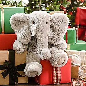 Vermont Teddy Bear Stuffed Elephant - Oh So Soft Elephant Stuffed Animal, Plush Toy, Gray, 18 Inch