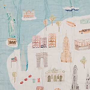 Loulou Lollipop Soft Baby Swaddle Blanket Muslin Wrap Receiving Blanket for Newborn to Toddler Girl and Boy, Large 47” by 47” - City - NYC…