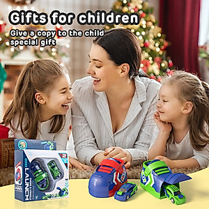 DY-GO Toy Cars for 3 4 5 Year Old Boys,Cars for Kids Aged 4-8,Kid's Car Launcher Toys with Shoe Shape,Preschool STEM Educational Toys,Christmas and New Year Birthday Toy Gift for Boys Girls Aged 3+