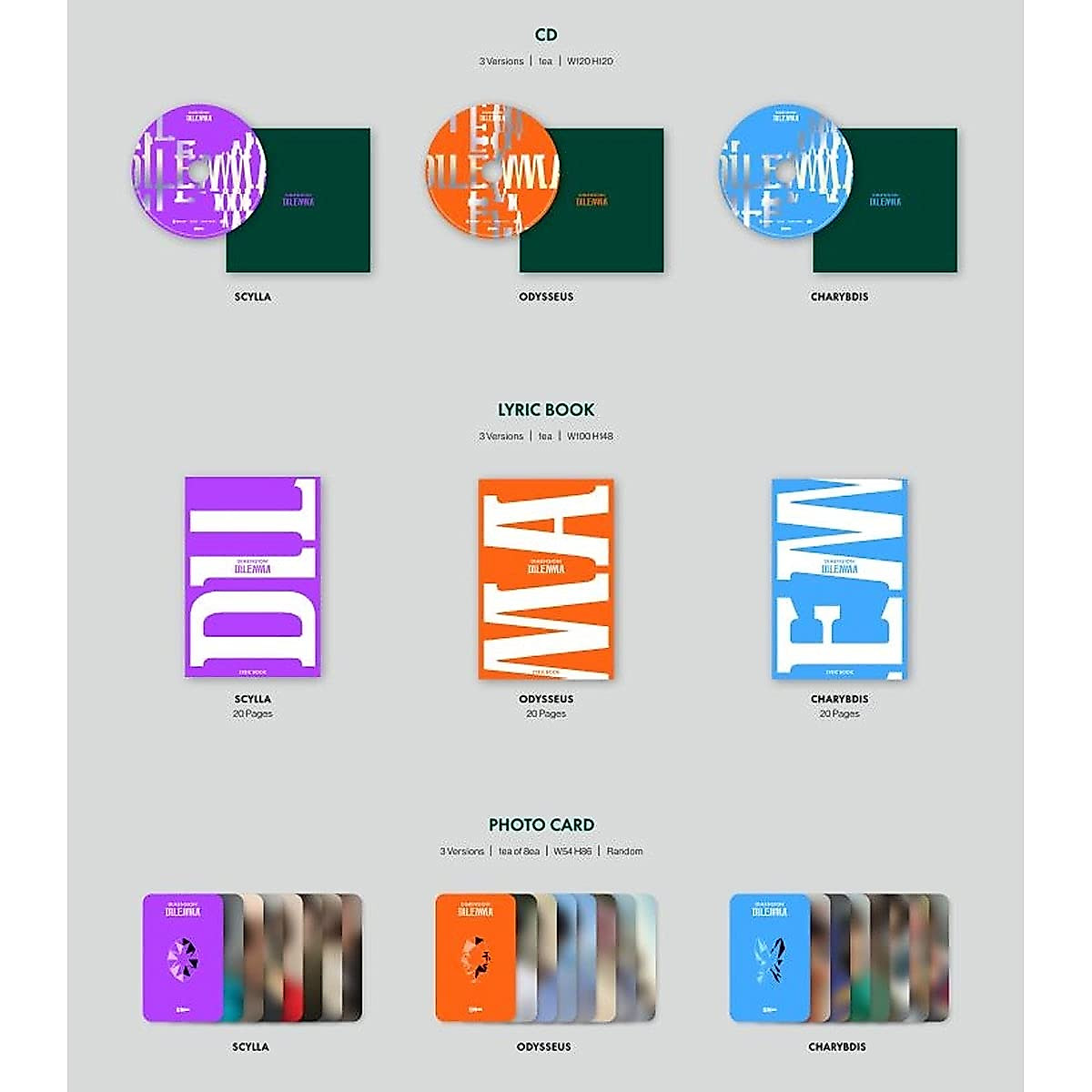 ENHYPEN [Set] 1st Album - Dimension : Dilemma (Set ver.) 3Album +3Roll Poster