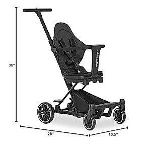 Dream On Me Drift Rider Baby Stroller in Black, Lightweight Stroller with Compact Fold, Sturdy Design, 360 Degree Angle Rotation Travel Stroller