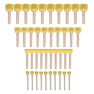 WAFJAMF 40-Pieces Assorted Size Round Sponges Brush Set, Paint Tools for Kids