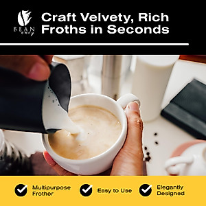 Bean Envy Milk Frother Handheld for Coffee - Electric Hand Blender, Mini Drink Mixer Whisk & Coffee Foamer Wand with Stand for Lattes, Cappuccino, Matcha and Hot Chocolate - Kitchen Gifts - Raspberry