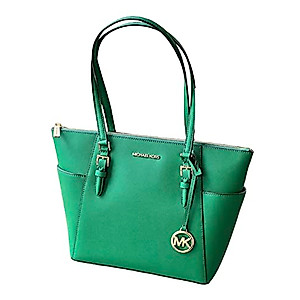 Michael Kors Charlotte Large Top Zip Tote (Palmetto Green)