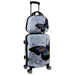 World Traveler Butterfly Luggage, 4-Piece Set