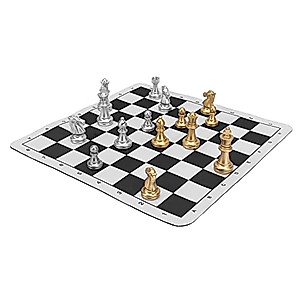 Hidyliu Chess Game Set Ruler Tournament Roll Up Chess Set with Carrying Bag, Games Home Decoration Kids Games Board Games for Family Travel