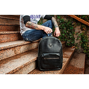 olpr. Leather Backpack (Black)