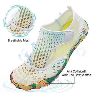 Womens Water Shoes Thicken Soles Cozy Breathable Barefoot Athletic Aqua Shoes for Beach Swim Pool Diving Hiking Water Sports 8 Women