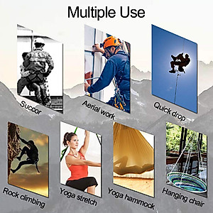 Dasking 2pcs Strong Climbing Strap Adjustable Strap Rope Strong Daisy Chain Nylon Daisy Chain Yoga Straps (Red)