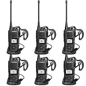 SAMCOM FPCN10A Two Way Radios Long Range, 3000mAh Battery High Power 2 Way Radios Walkie Talkies for Adults Rechargeable, Business Programmable Handheld UHF Radios with Dual PTT Group Call, 6 Packs