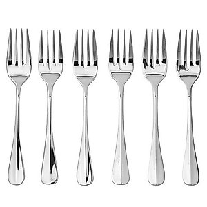 Oneida Savor Salad Forks, Set of 6,stainless steel silver