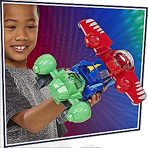 PJ Masks 3-in-1 Combiner Jet Preschool Toy, Toy Set with 3 Connecting Cars and 3 Action Figures for Kids Ages 3 and Up