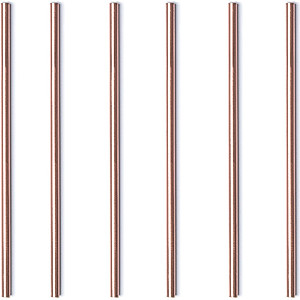 Copper straws – mini 5,5" (14 cm) size – set of 6 solid 100% copper drinking straws – you do not need a copper mug to feel the taste of your Moscow mule, Martini or lemonade