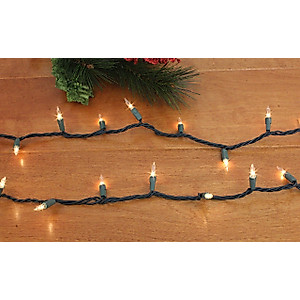 LAMPHOME Christmas String Light,100 Count Incandescent Mini String Light in 21.6ft,Indoor/Outdoor 120V UL Certified Mini Light for Christmas,Wedding,Patio Lawn,Home,Garden,Party,Store (Clear)