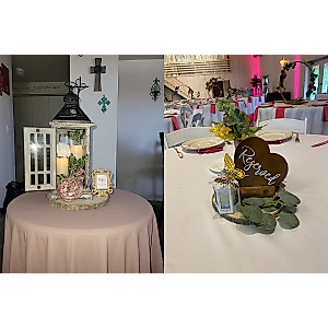 Joyavo Unfinished Wood Slices, 4 Pack 9-10 Inches Wood Rounds Rustic Cake Stand Large Wooden Circles for Christmas WeddingTable Centerpieces/Crafts/Painting/Wood Burning