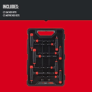 CRAFTSMAN Hex Key Set, 14-Key, T-Handle (CMHT26001) Pack of 1
