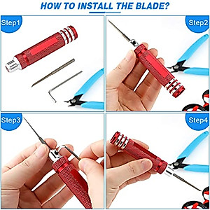 FPVERA 5 IN 1 Prime Model Scriber Gundam Resin Carved Scribe Line Hobby Cutting Tool Chisel (0.2/0.4/0.6/0.8/1.0mm)