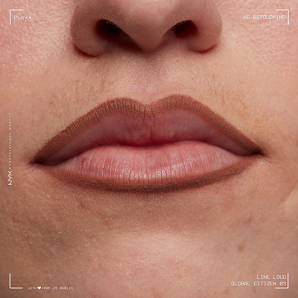 NYX PROFESSIONAL MAKEUP Line Loud Lip Liner, Longwear and Pigmented Lip Pencil with Jojoba Oil & Vitamin E - Global Citizen (Medium Neutral Nude)