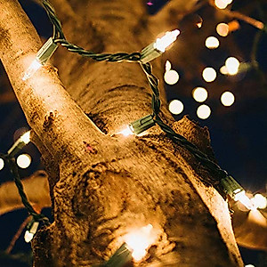 RECESKY Christmas String Lights with Built-in Timer - 50 LED 19ft Fairy Battery Operated Mini String Light for Outdoor Indoor Garden Party Home Wreath Xmas Decor Christmas Tree Decoration Warm White