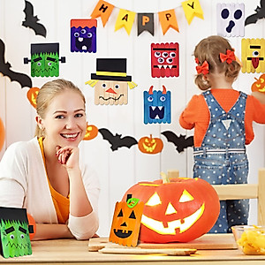 Porgaten Halloween Crafts Kits for Kids Unfinished Arts and Crafts Supplies DIY Halloween Toys Gifts Childrens Wood Craft Kits for Home School Classroom Halloween Activities