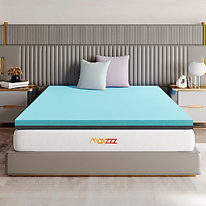 Maxzzz 4 Inch Full Size Mattress Topper, Gel Memory Foam Mattress Topper, CertiPUR-US Certified, 74 * 54 inches.
