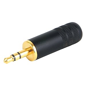 Switchcraft 35HDBAU 3.5mm Stereo Plug with Black Handle and Gold Plug-by-Switchcraft
