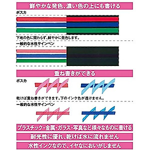 Uni POSCA Paint Marker Pen - Medium Point - Non Alcohol - Odorless Water Resistant Pen Maker - Set of 15 (PC-5M15C) with Original Vinyl Pen case