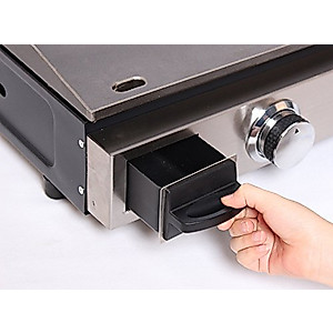 Blackstone 1650 Tabletop Grill Without Hood Propane Fuelled Portable Stovetop Gas Rear Grease Trap for Kitchen, Outdoor, Camping, Tailgating or Picnicking, 17 Inch Griddle, Black