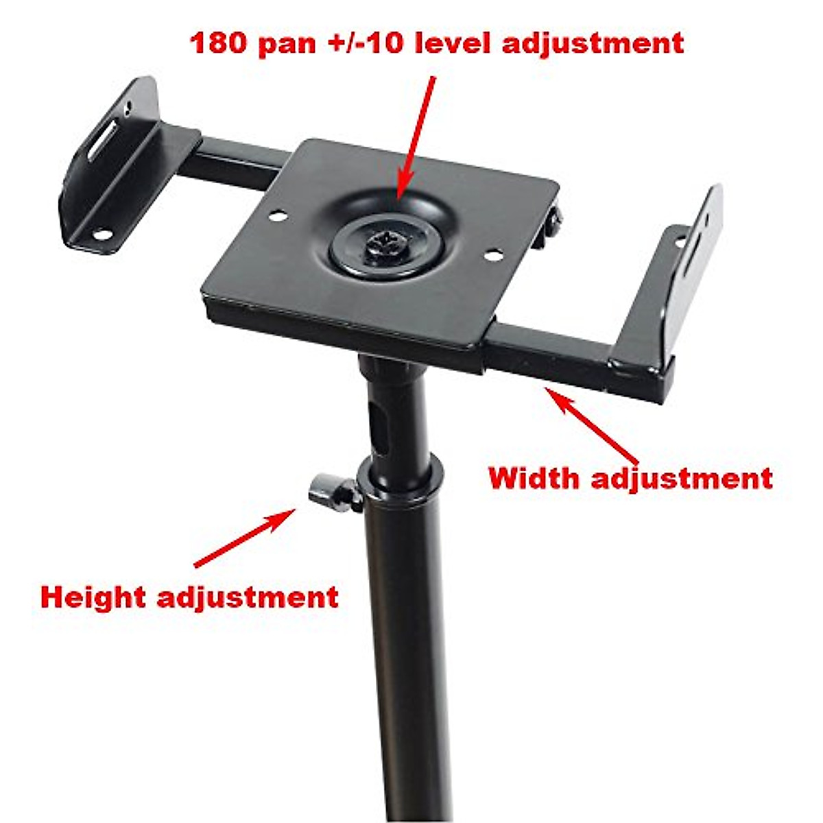 VideoSecu 2 Heavy Duty PA DJ Club Adjustable Height Satellite Speaker Stand Mount - Extends 26.5" to 47" (Compatible with Bose, Harmon Kardon, JBL, KEF, Klipsch, Sony, Yamaha, Pioneer and Others) 1B7
