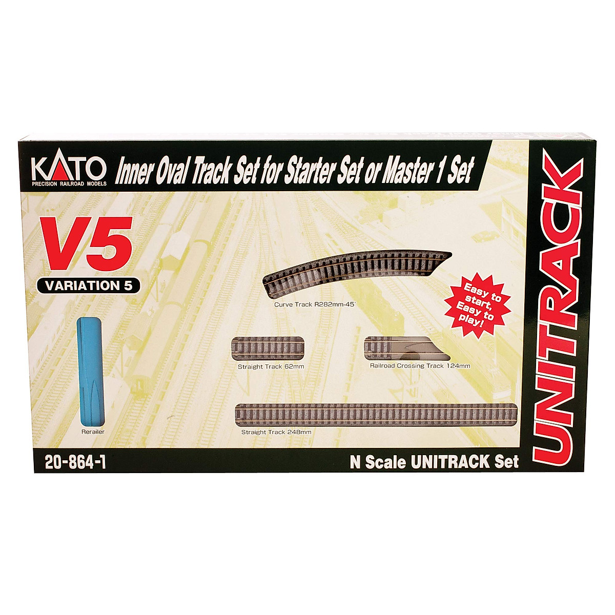 Kato USA, Inc. N V5 Inside Loop Track Set, KAT208641