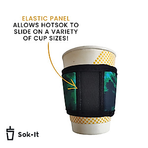 Sok It Hot Sok Coffee & Tea Reusable Insulated Neoprene Cup Sleeve (Picnic Basket)