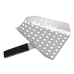 French Fries Scoop Laborsaving Stainless Steel Metal Popcorn Scoop with Holes for Cinema to Fill The Bucket