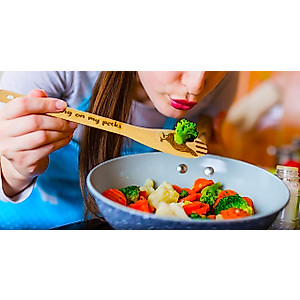 Rooster Wooden Cooking Spoons Set of 5,Rooster Gift,Chicken Lovers Gifts,Rooster Kitchen Decor,Bamboo Cooking Spoons Farmhouse Housewarming Wedding Mom Cooking Mother's Day Gift Father's Day Gift