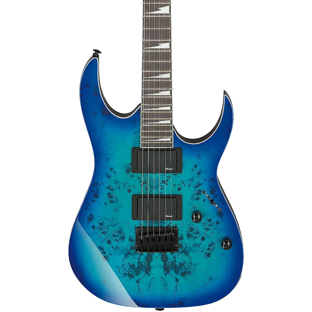 Ibanez GRG 6 String Solid-Body Electric Guitar, Right, Aqua Burst, Full (GRGR221PAAQB)