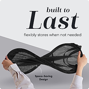 Handy Laundry Collapsible Mesh Pop Up Hamper with Wide Opening and Side Pocket – Breathable, Sturdy, Foldable, and Space-Saving Design for Clothes and Storage. (Black | 2-Pack)