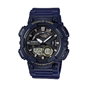 Casio Men's AEQ110W-2AV Heavy Duty Analog-Digital Display Quartz Blue Watch
