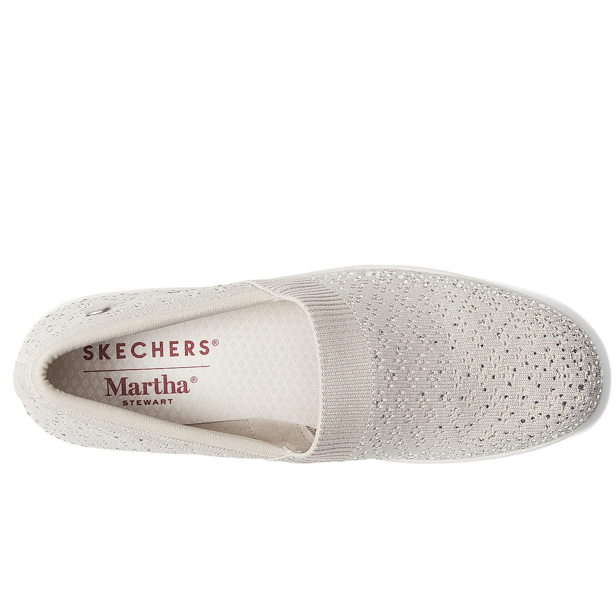 SKECHERS Women's Martha Stewart PIER LITE-Reflection Loafer, Light Grey Silver, 9.5