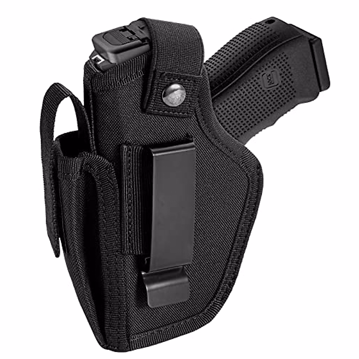 LandFoxtac Gun Holster for Pistols 9mm 380 45ACP, IWB/OWB Concealed Carry Pistol Holsters with Mag Pouch for Men/Women, CCW Right & Left Hand Gun Holder Fits Glock S&W M&P Sig