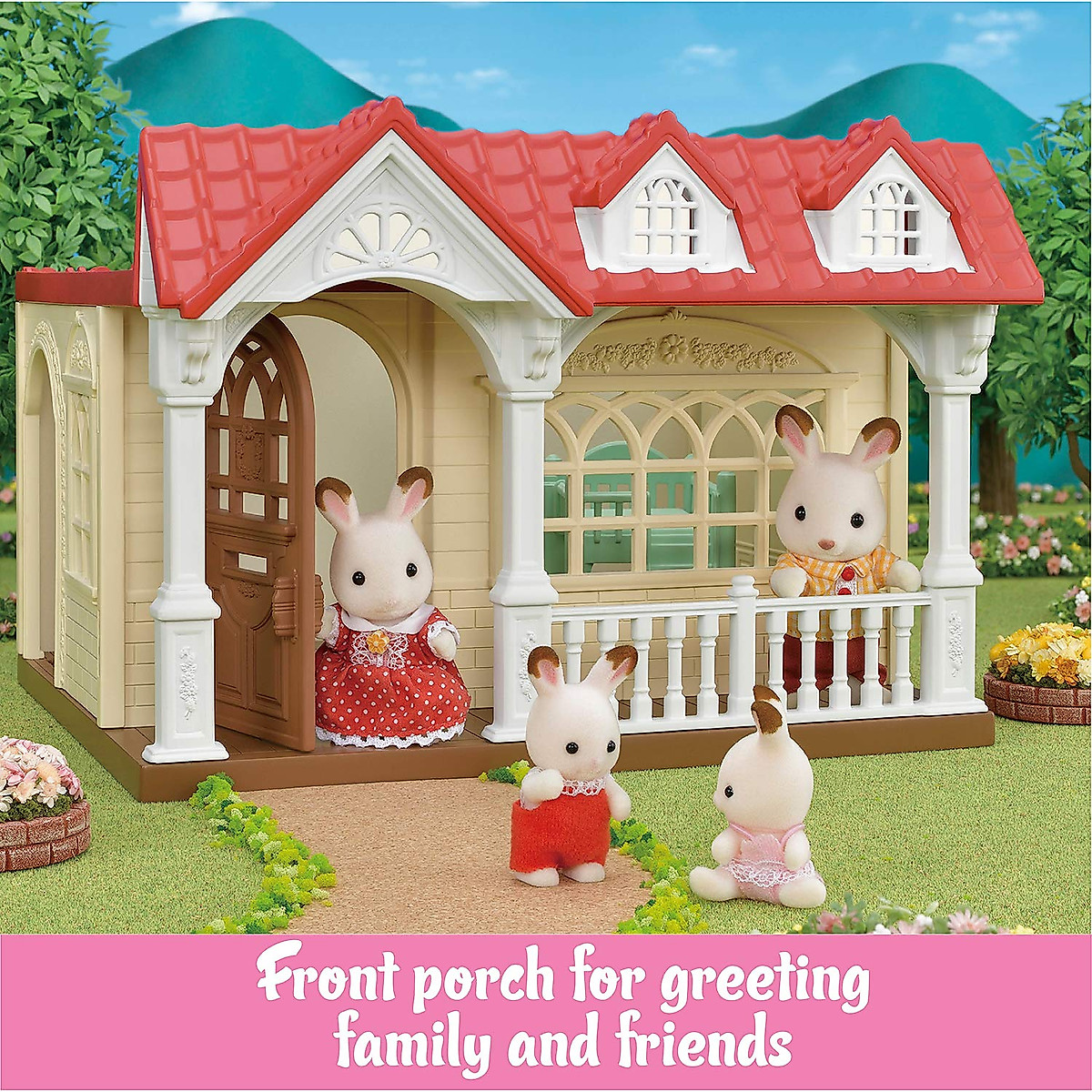 Calico Critters Sweet Raspberry Home Dollhouse Playset with Figure & Furniture Included