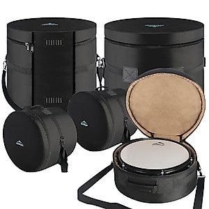EASTROCK 5-Piece Drum Bag Set for 12" Tom, 10" Tom, 14" Snare, 16" Floor Tom, 22" Bass Drum, Drum Cases (5pc Fusion Set)